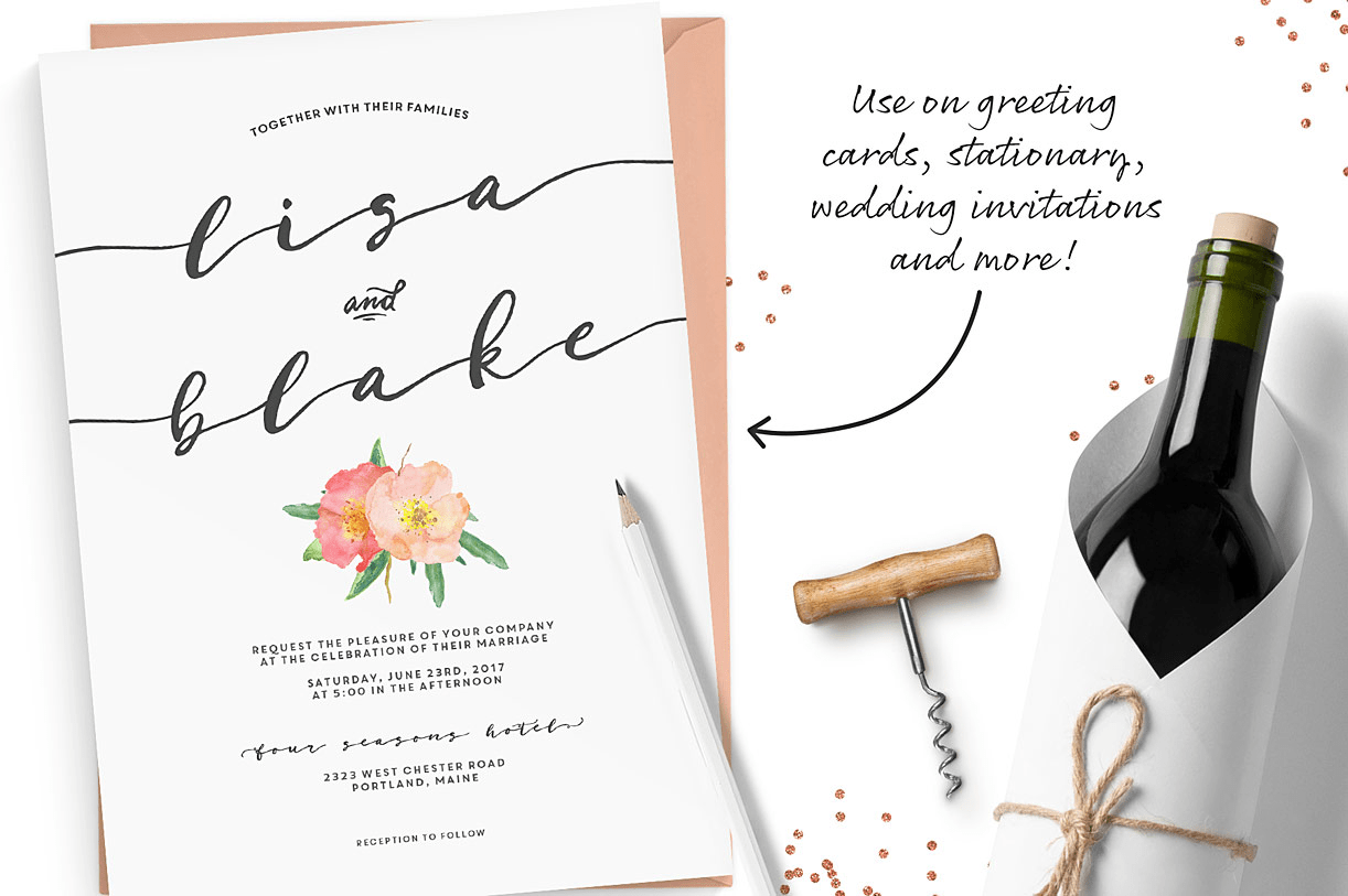 Blush Font Family by Callie Rian & Co | Font Bros