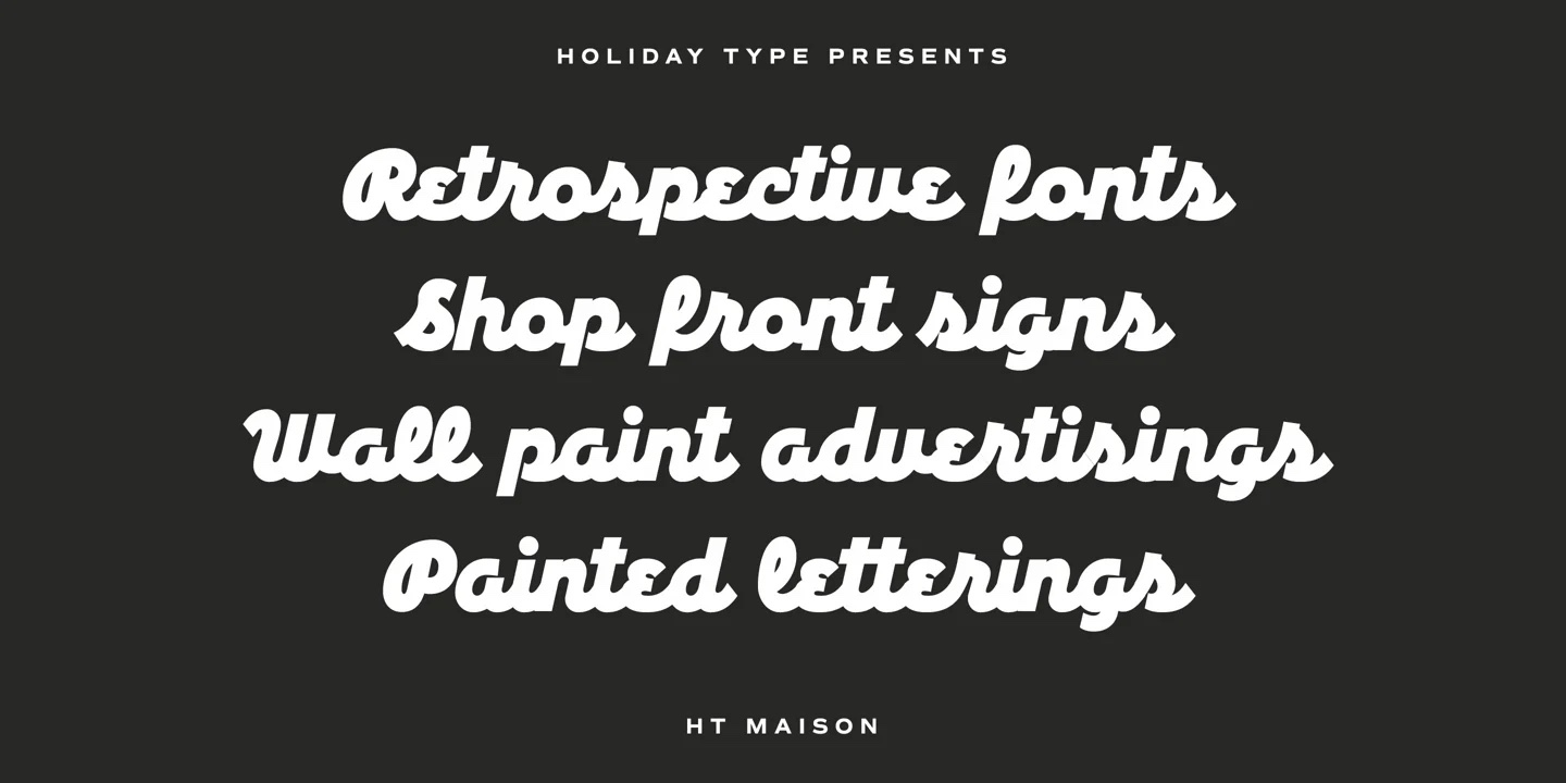 HT Maison Font Family by Holiday Type | Font Bros