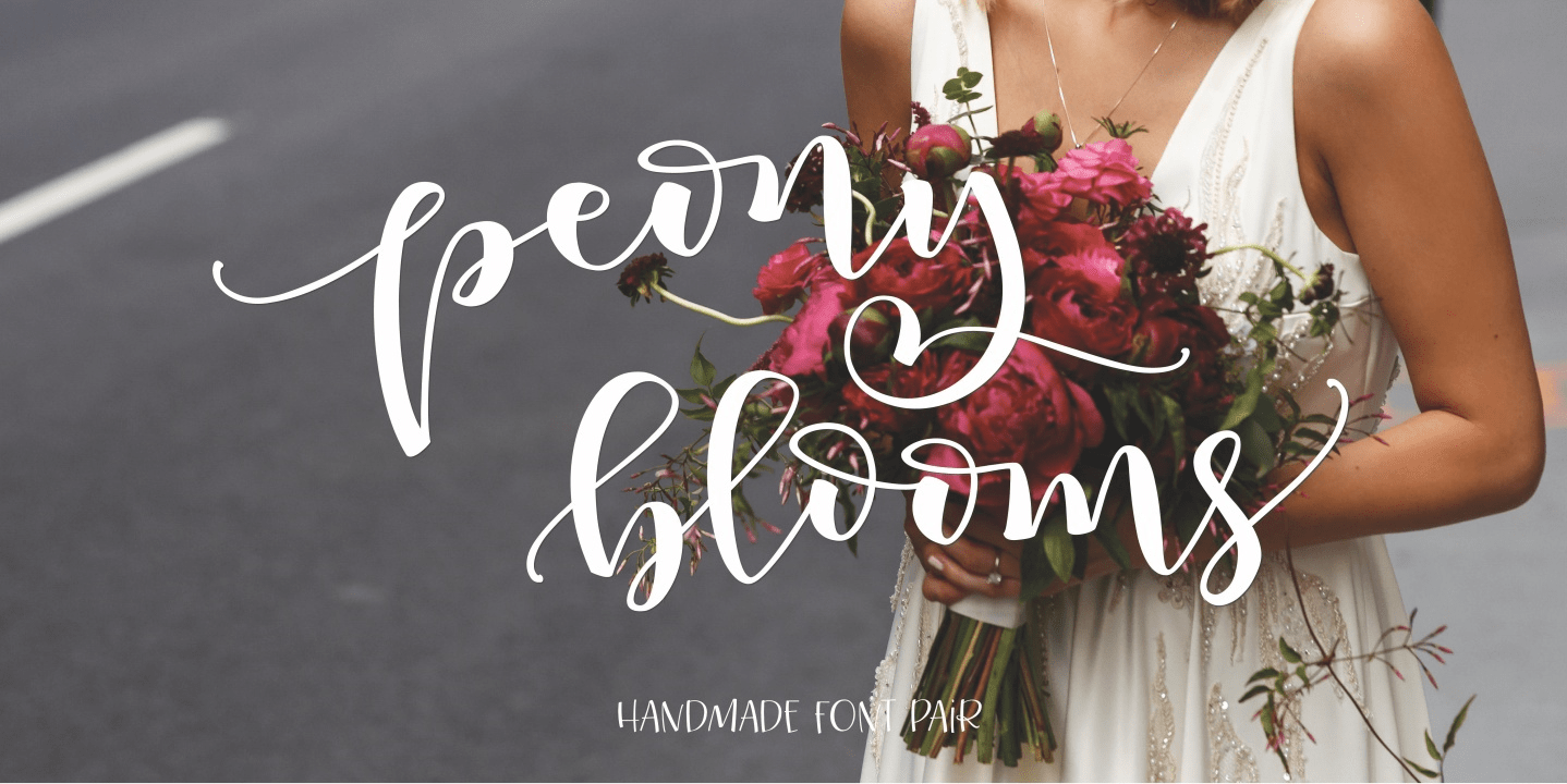 Peony Blooms Font Family by Emily Spadoni | Font Bros