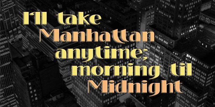 Manhattan Midnight Font Family by Scholtz Fonts | Font Bros