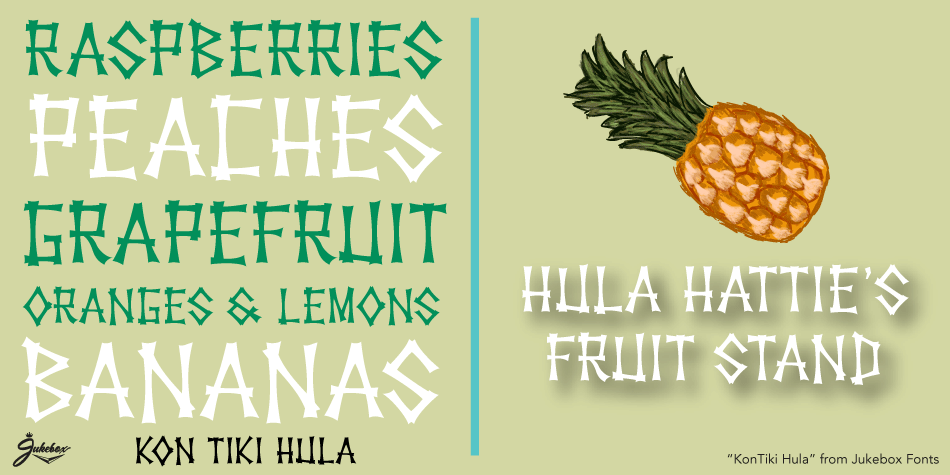 Kon Tiki Hula Font Family by Jukebox | Font Bros