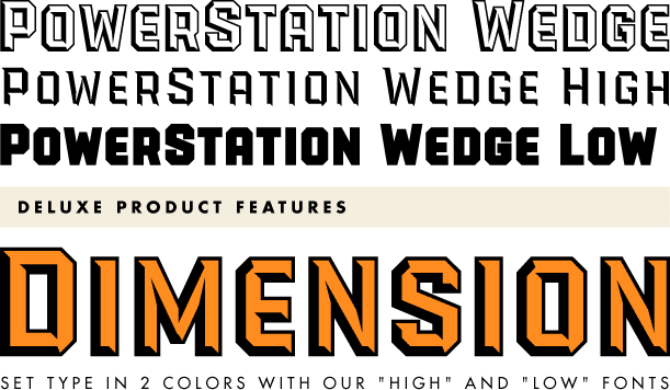 PowerStation Wedge Font Bundle by Alphabet Soup | Font Bros