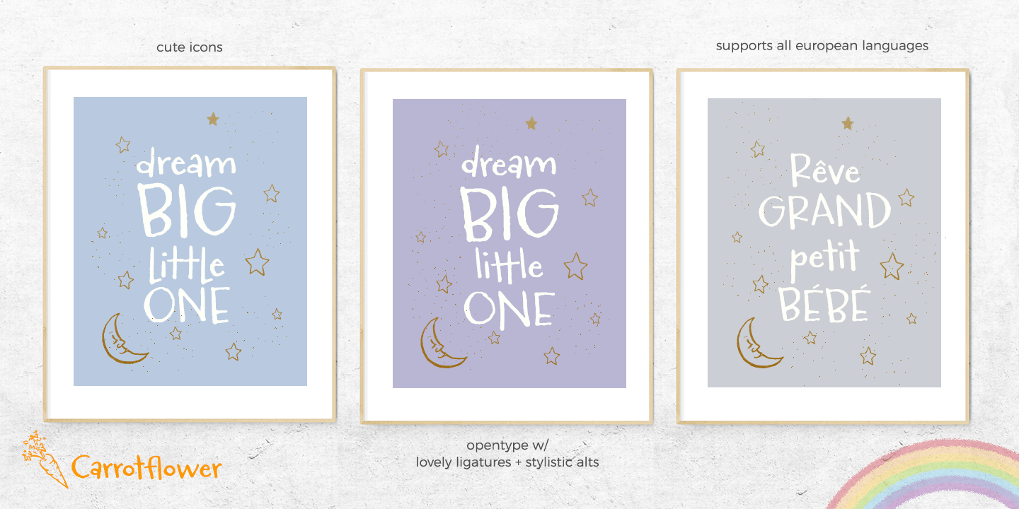 Carrotflower Font Family by Tart Workshop | Font Bros