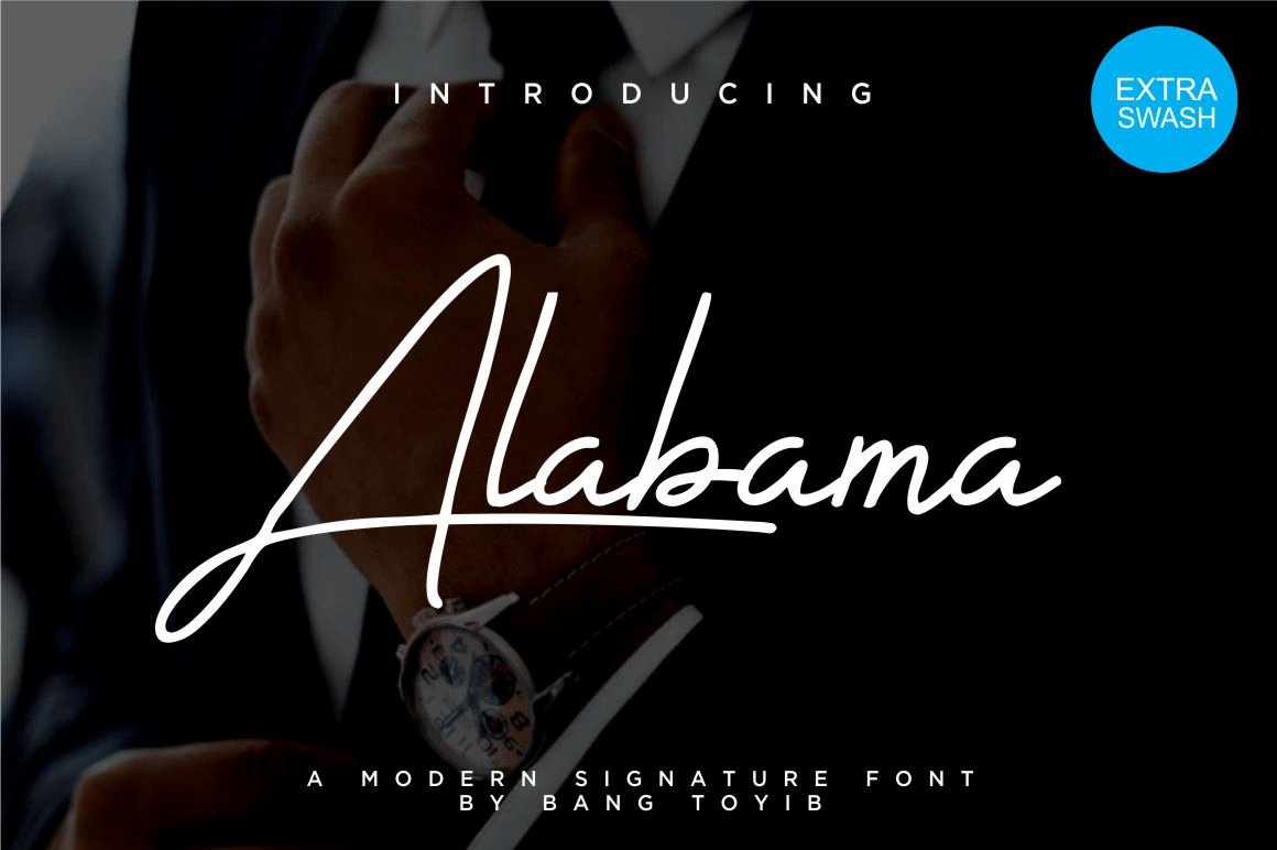 Alabama Signature Font Family by Eldertype Studio | Font Bros