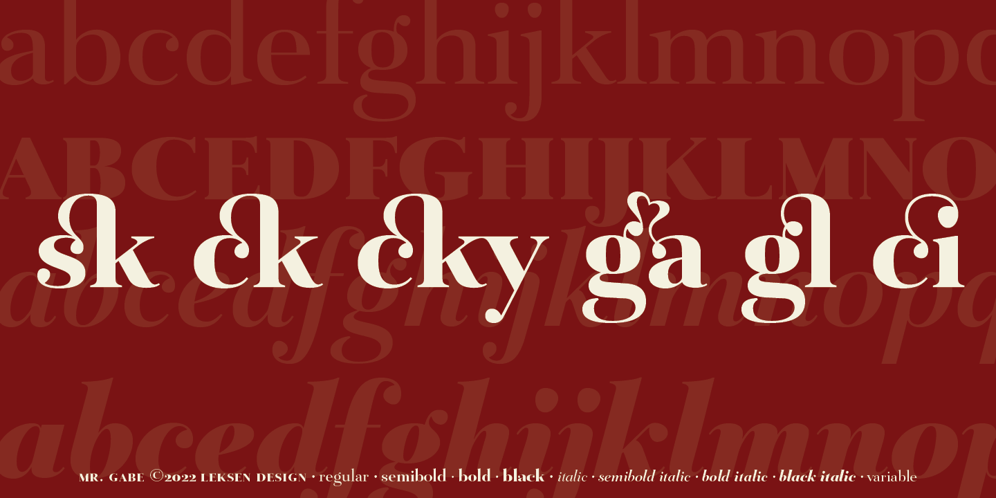 Mr Gabe Font Family by Leksen Design | Font Bros