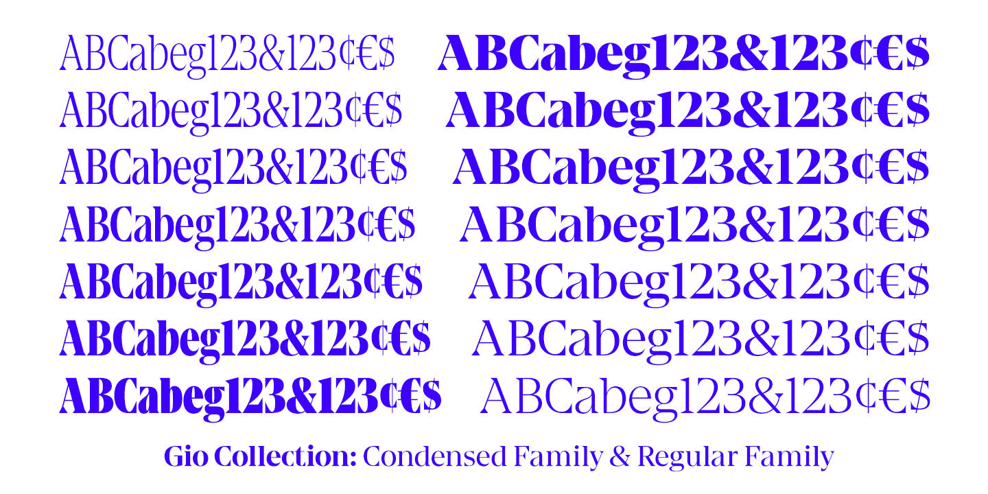 Gio Font Family by Fenotype | Font Bros