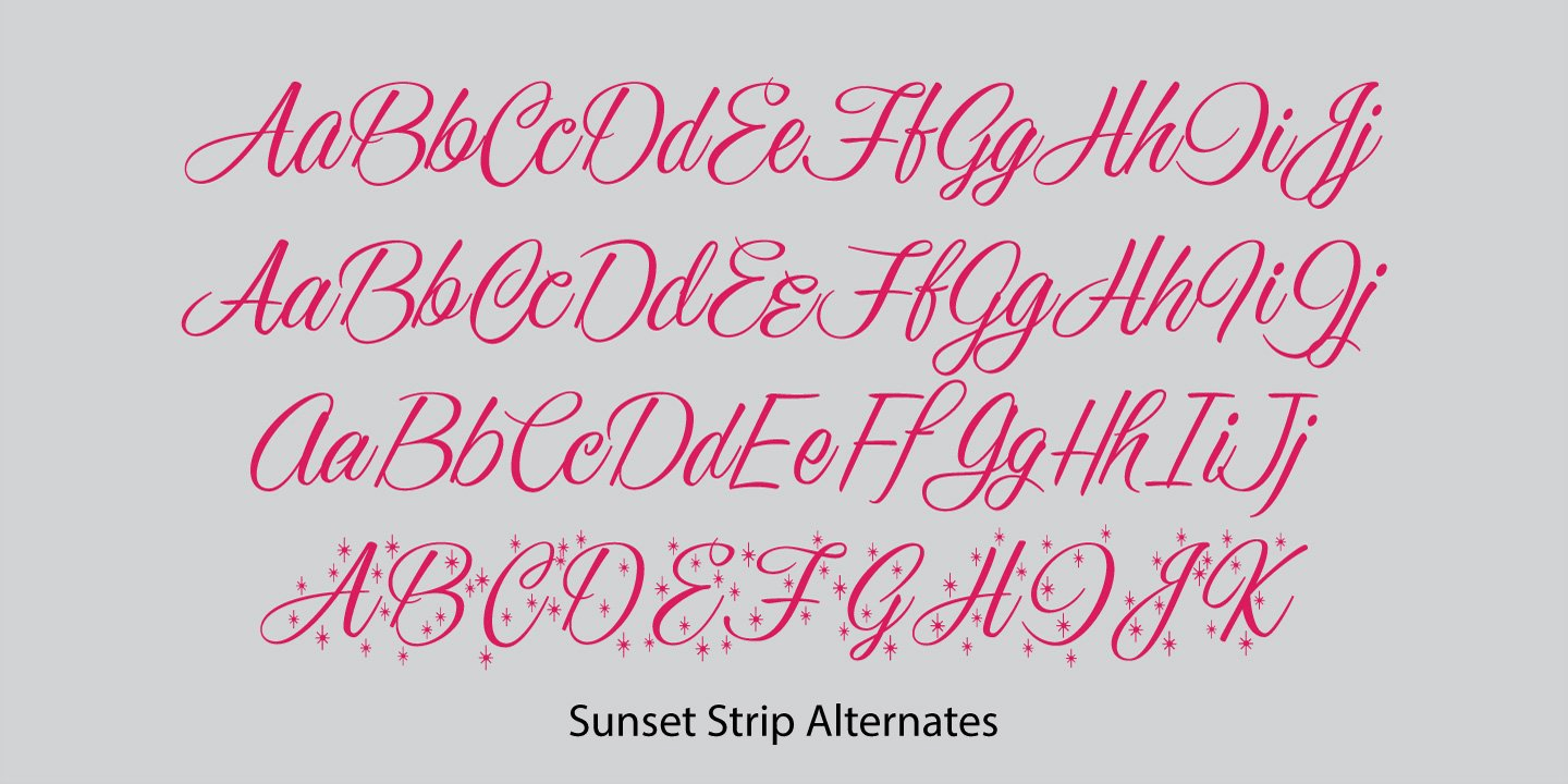 Sunset Strip Font Family by Jukebox | Font Bros