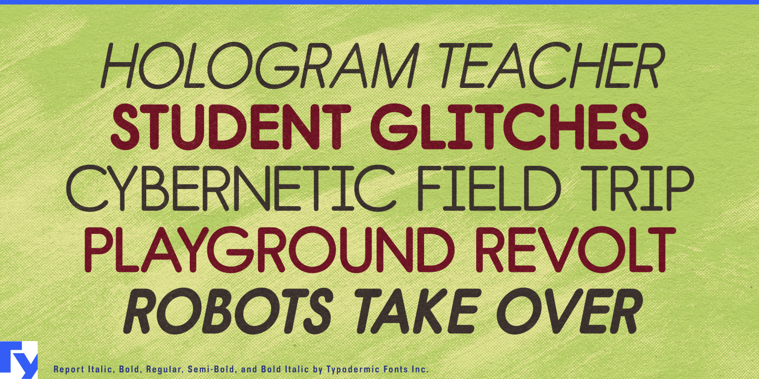 Report Font Family by Typodermic | Font Bros