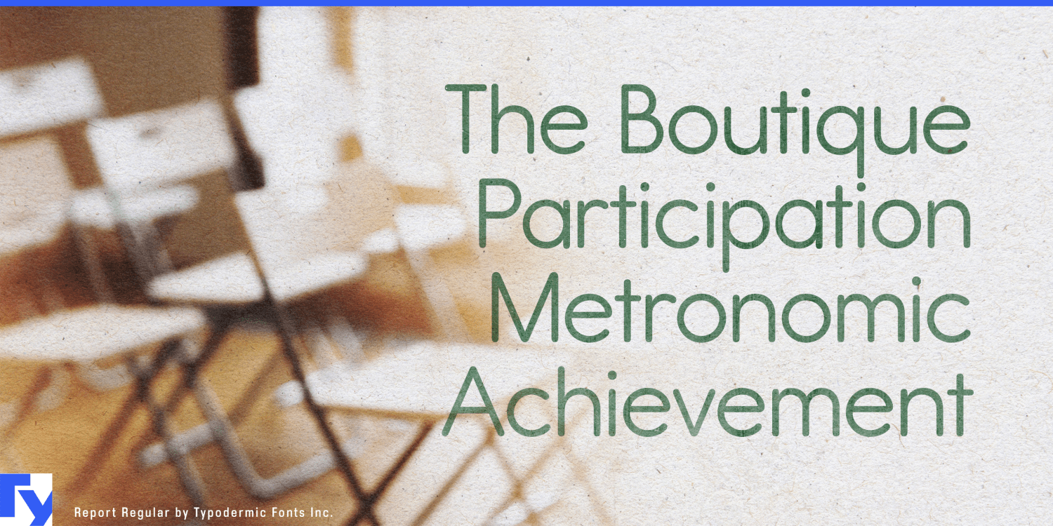 Report Font Family by Typodermic | Font Bros