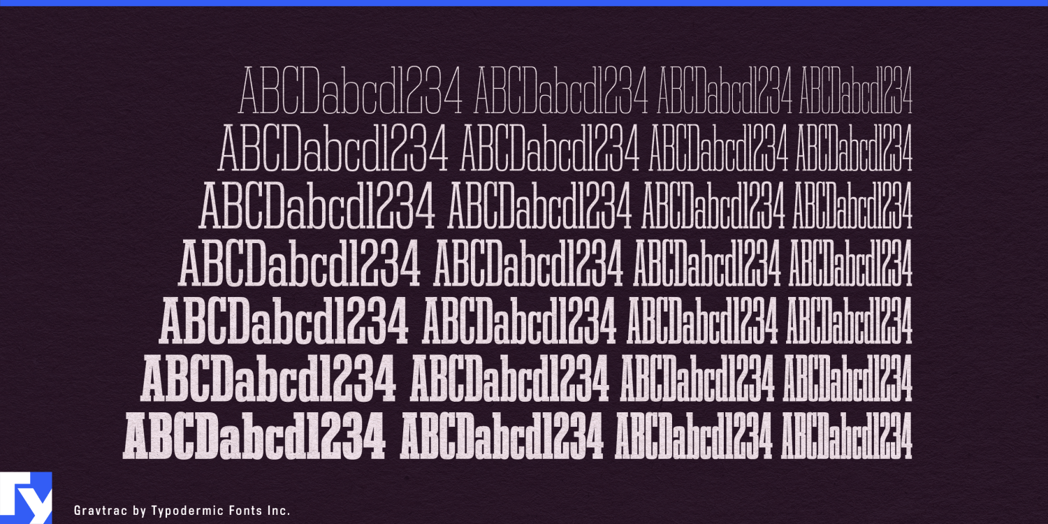 Gravtrac Font Family by Typodermic | Font Bros