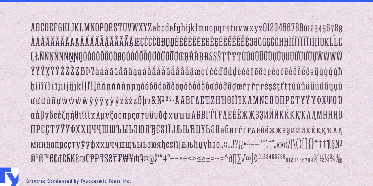 Gravtrac Font Family by Typodermic | Font Bros