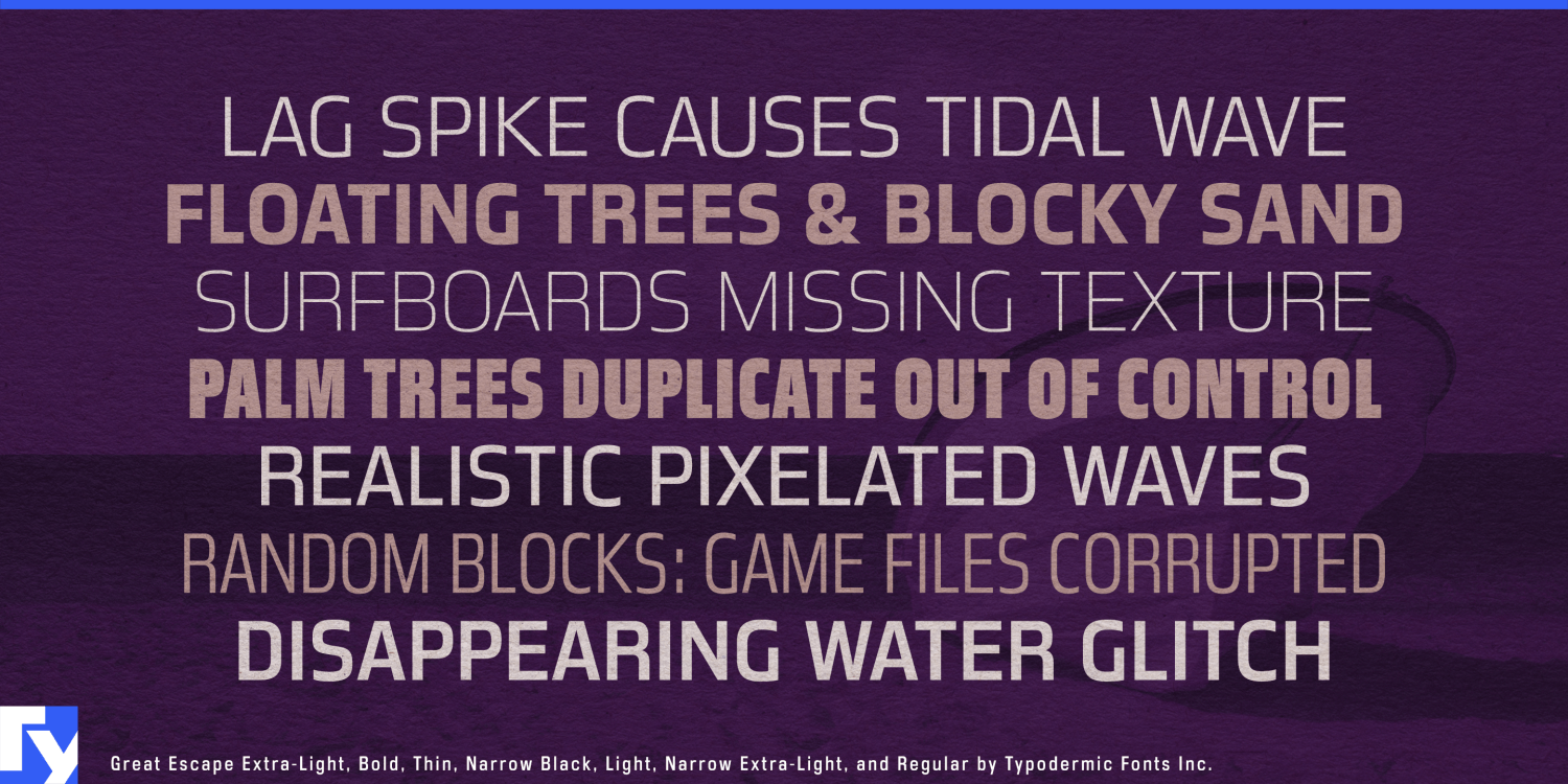 Great Escape Font Family by Typodermic | Font Bros