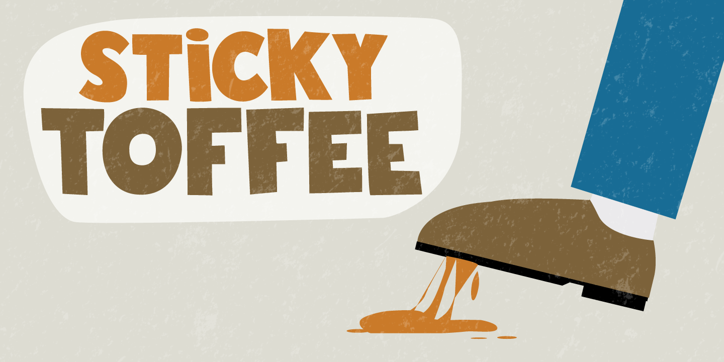 Sticky Toffee Font Family by Hanoded | Font Bros