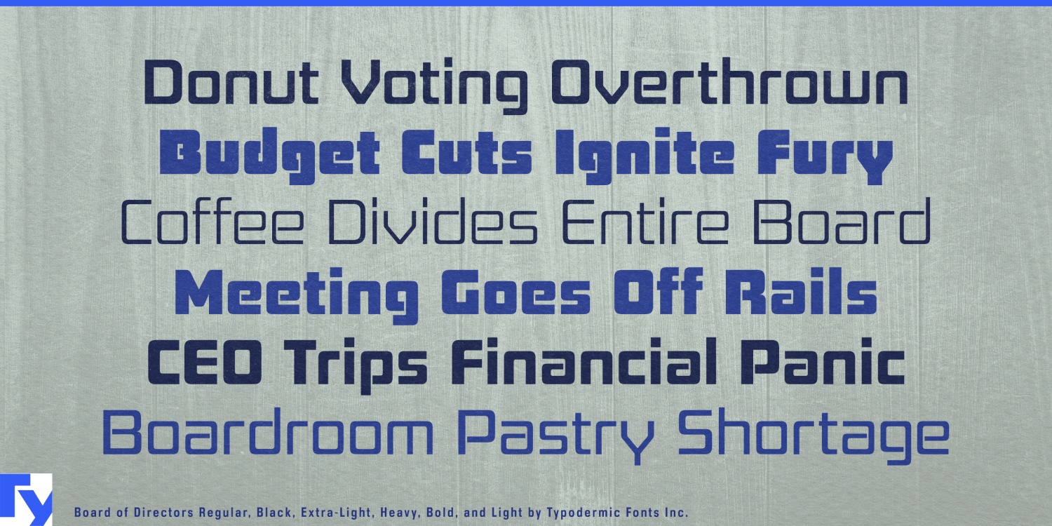 Board of Directors Font Family by Typodermic | Font Bros