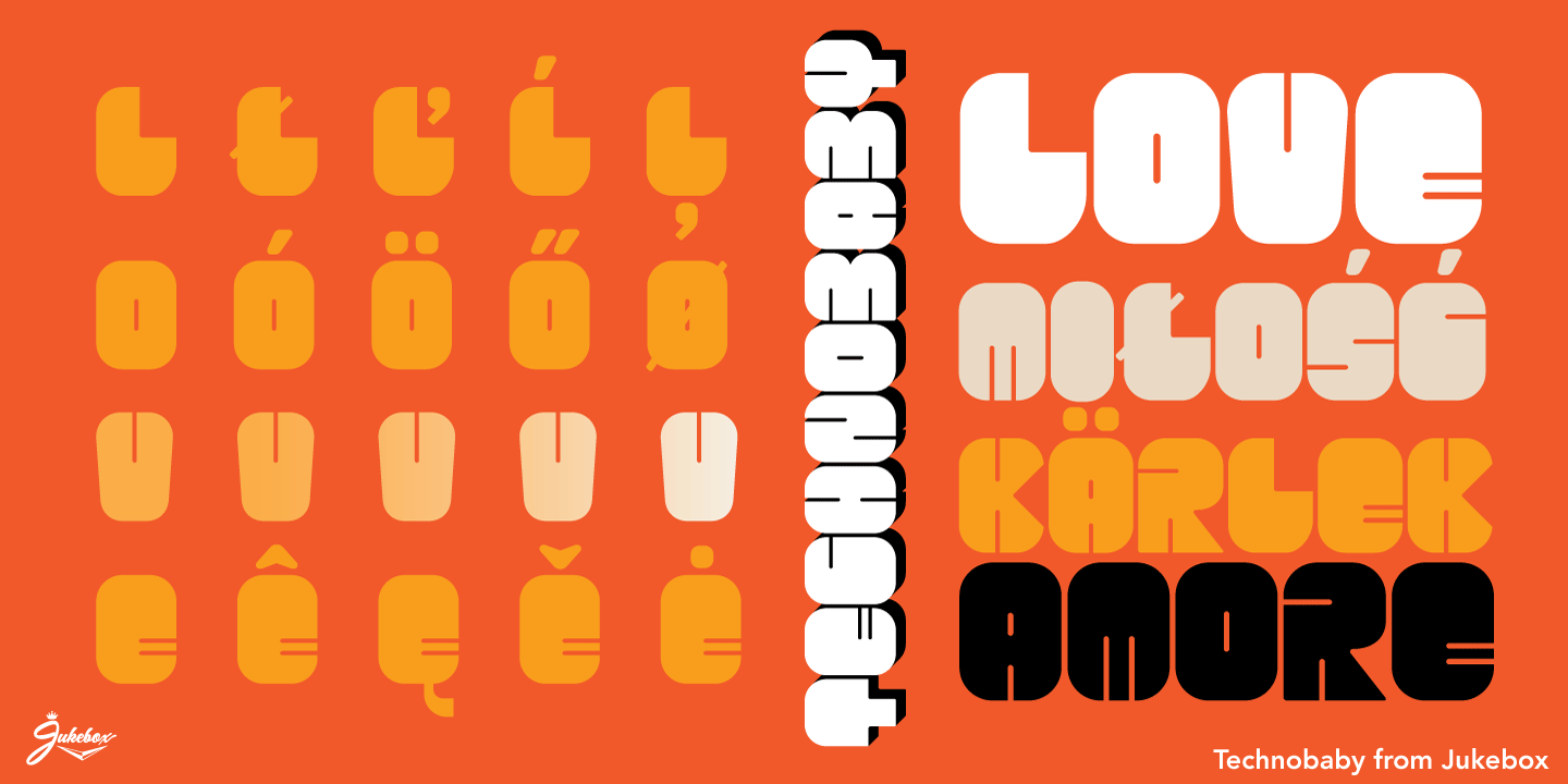 Technobaby Font Family by Jukebox | Font Bros