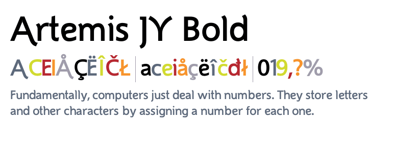 Artemis JY Font Family by JY&A | Font Bros